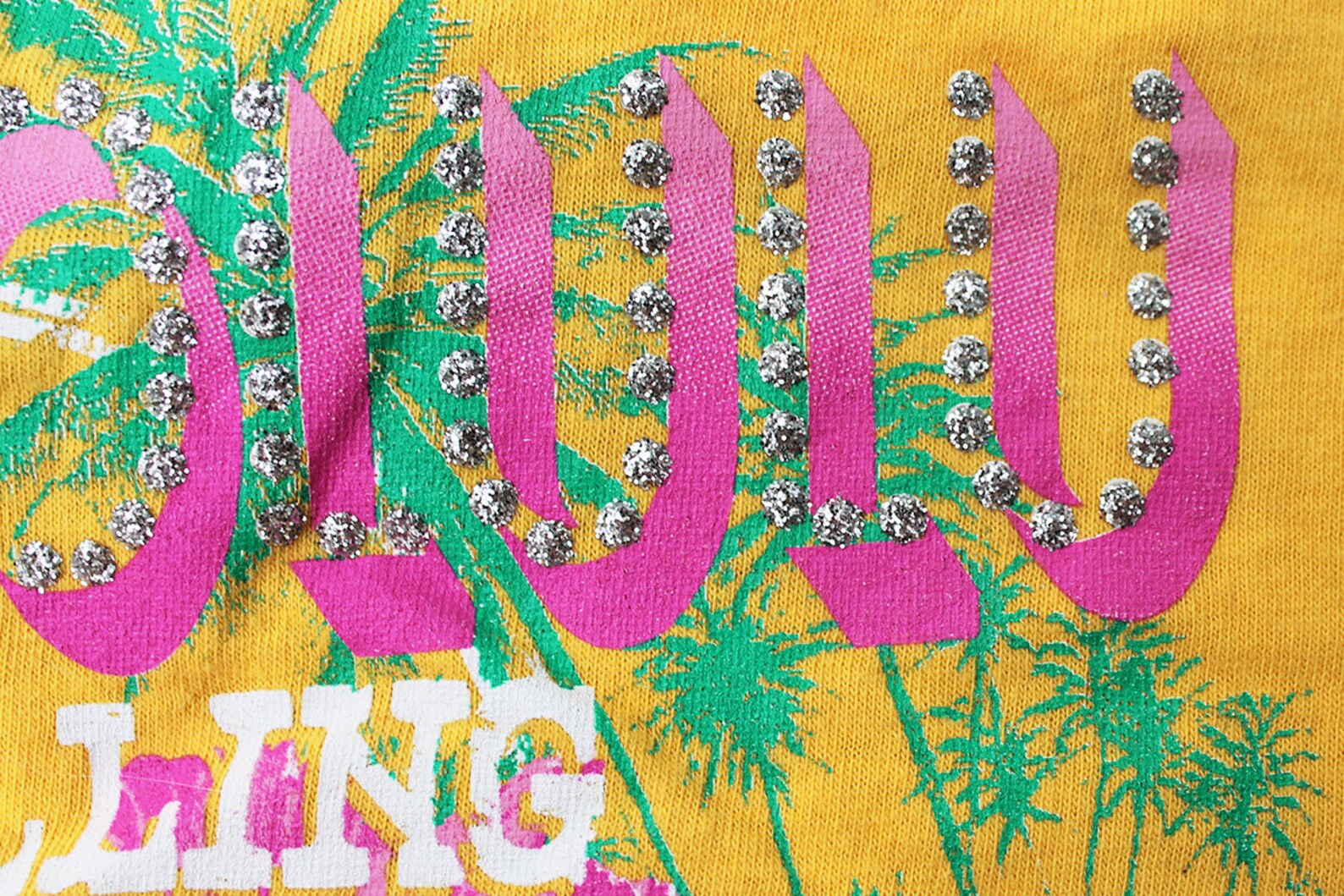 90s Yellow Strapless Top - Vaporwave Hawaiian Tropical Tube Top - Club ...