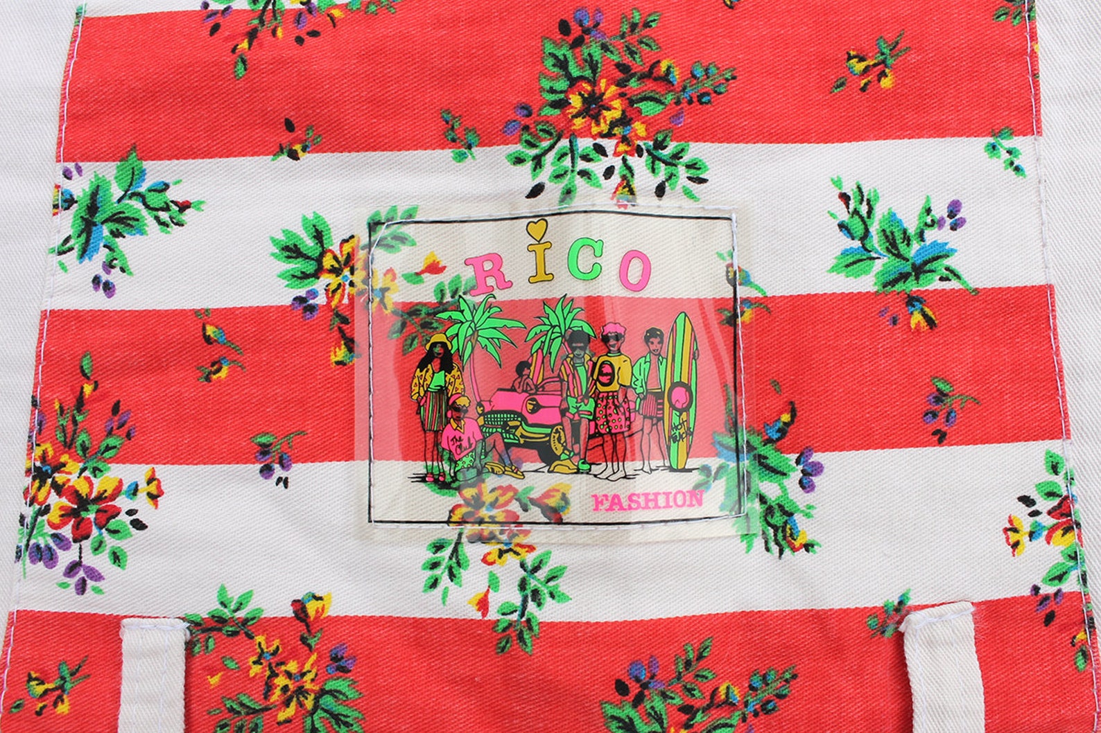 90s Off-white & Red Striped Overalls Shorts - Floral Print Denim Short ...