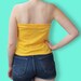 90s Yellow Strapless Top Vaporwave Hawaiian Tropical Tube Top Club Kids ...