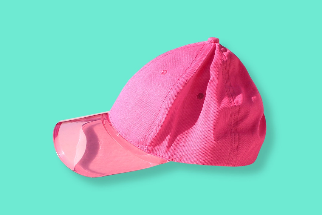 80s Neon Pink Cap Hat Club Kids Fluo Pink Cap Transparent Visor ...