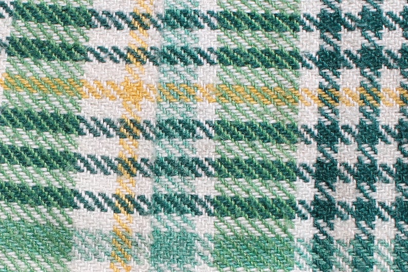 70s Green & Yellow Tartan Skirt - Mini Mod Skirt - School Girl Scottish ...