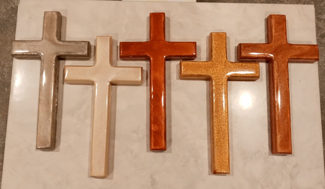 Metallic Epoxy Religious Easter Christian Crosses 5 Color Options - Etsy