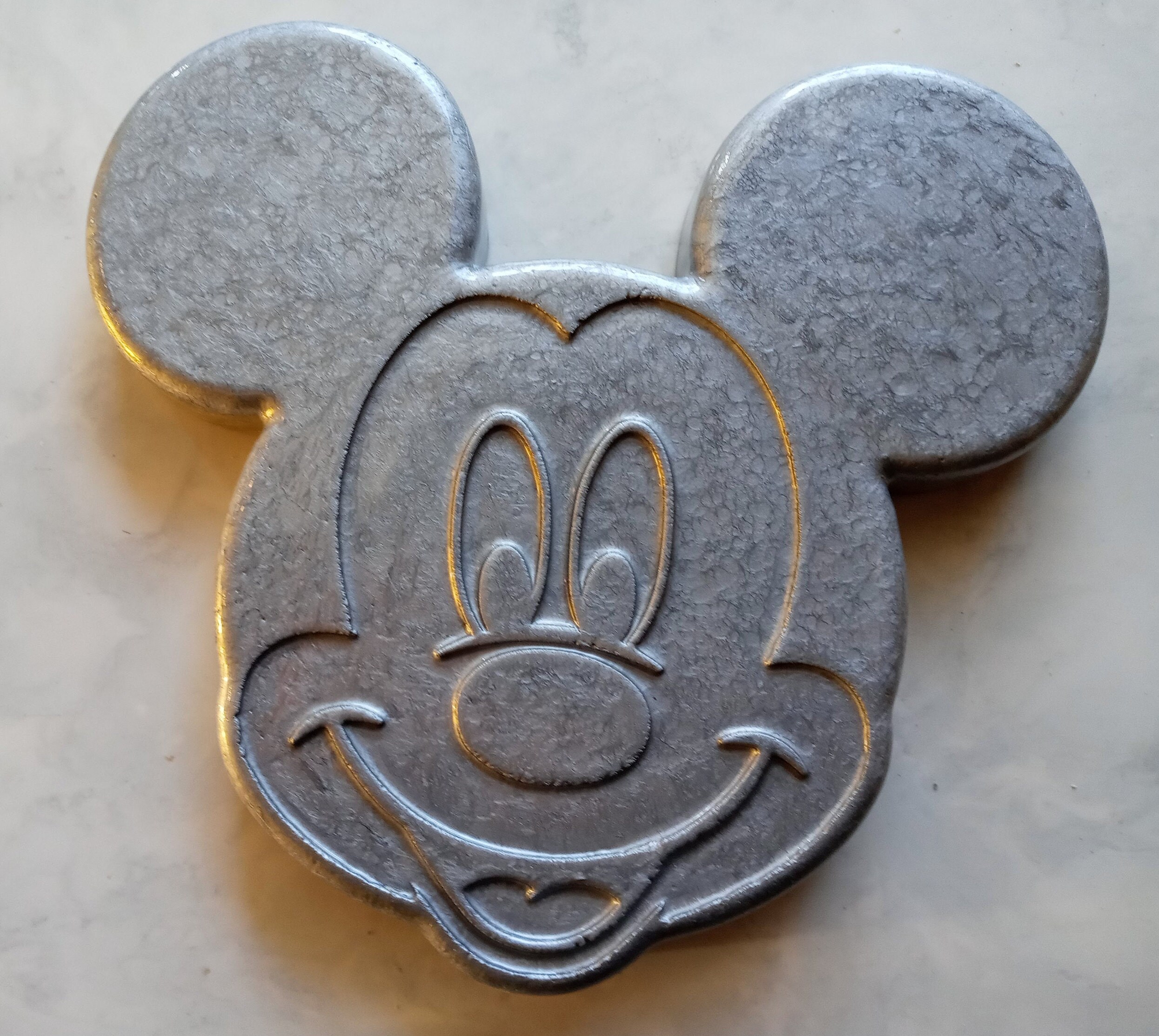 Medium Size Mickey Mouse Head Hammered Pewter,hammered Copper or ...