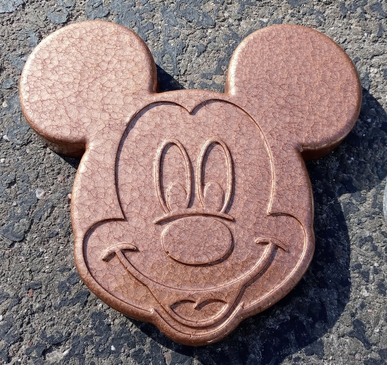 Medium Size Mickey Mouse Head Hammered Pewter,hammered Copper or ...