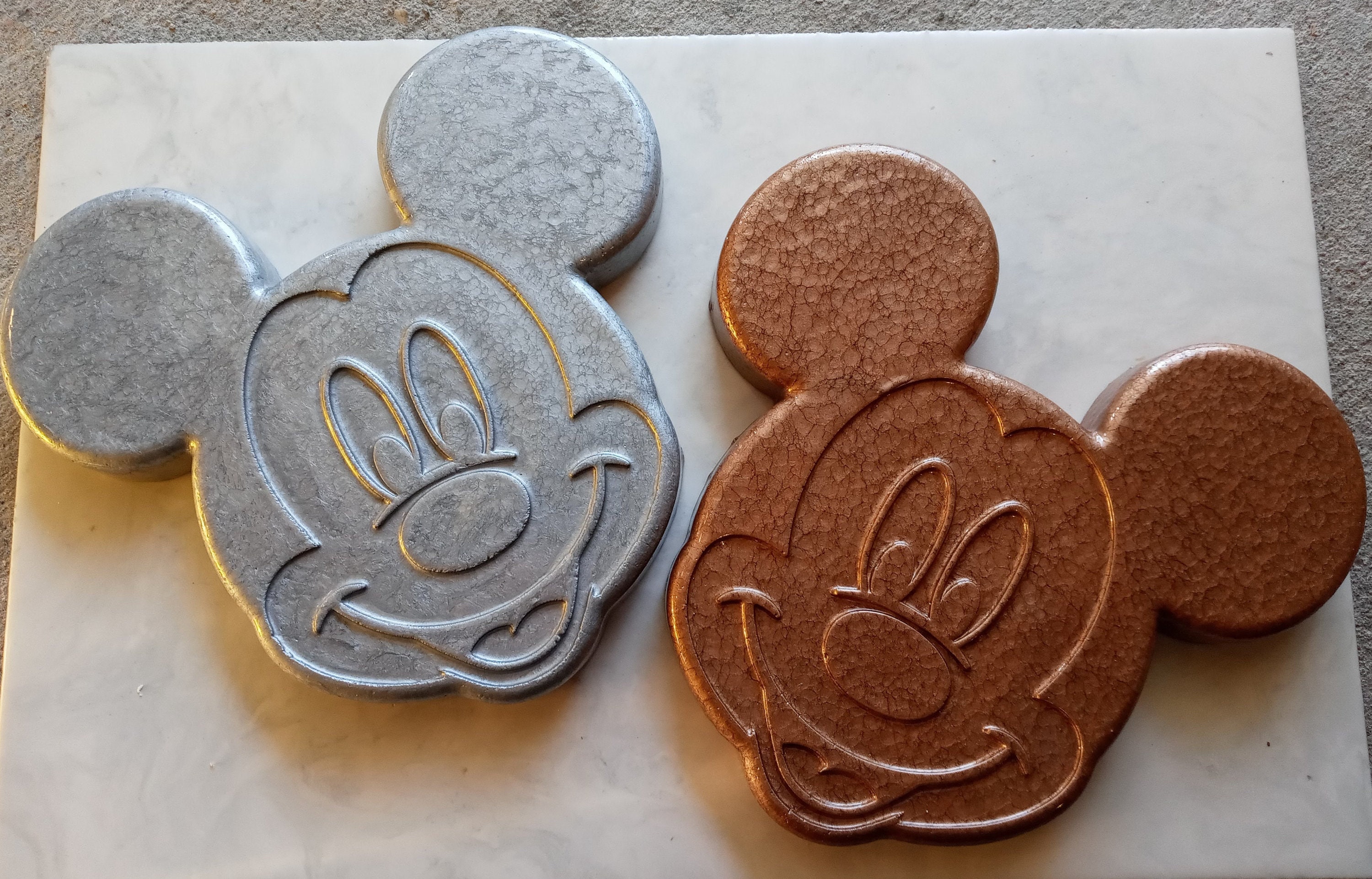 Medium Size Mickey Mouse Head Hammered Pewter or Hammered - Etsy