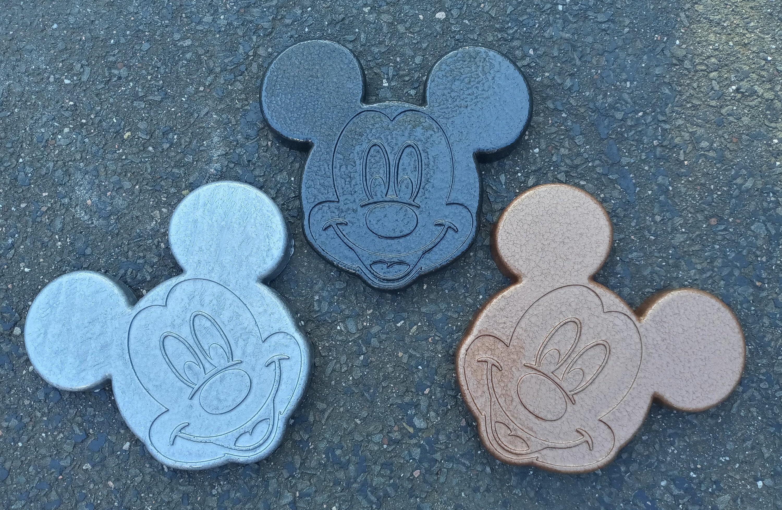 Medium Size Mickey Mouse Head Hammered Pewter,hammered Copper or ...