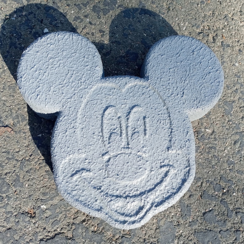 Mickey Mouse Garden Stepping Stone, Hand-cast Concrete Decorative Stone ...