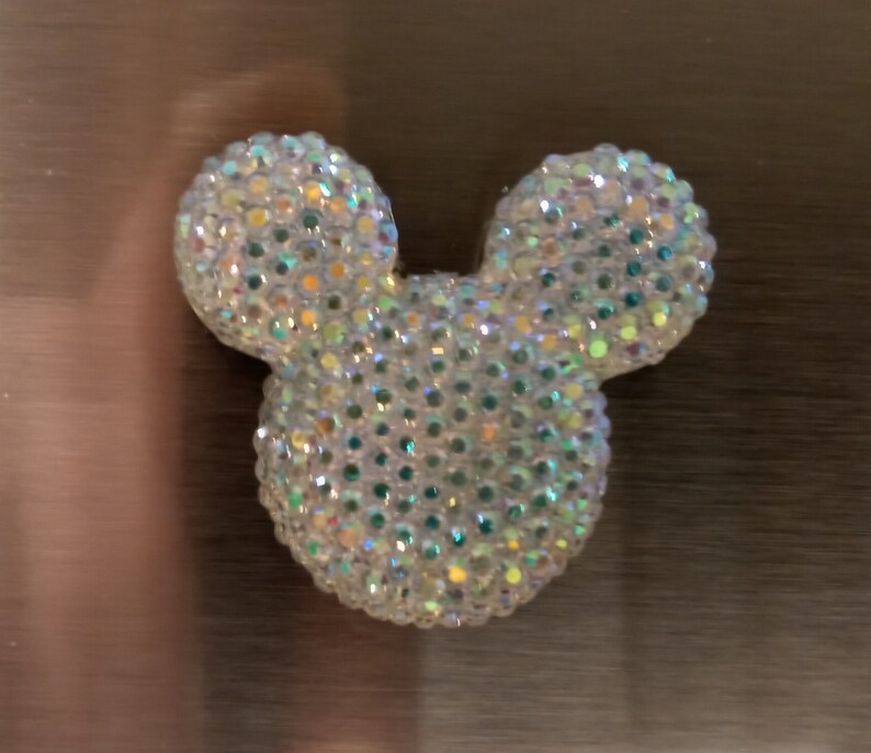 Set of 16 Mickey Mouse Head and Minnie Mouse Head Rhinestone Magnets - Etsy