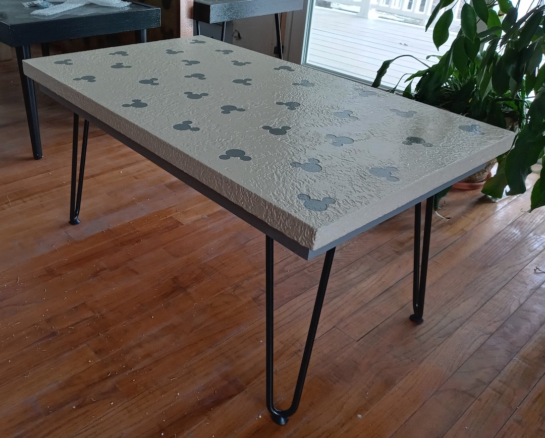 Disney Inspired Coffee Table – Stone Coated With Mickey Mouse Heads - Etsy