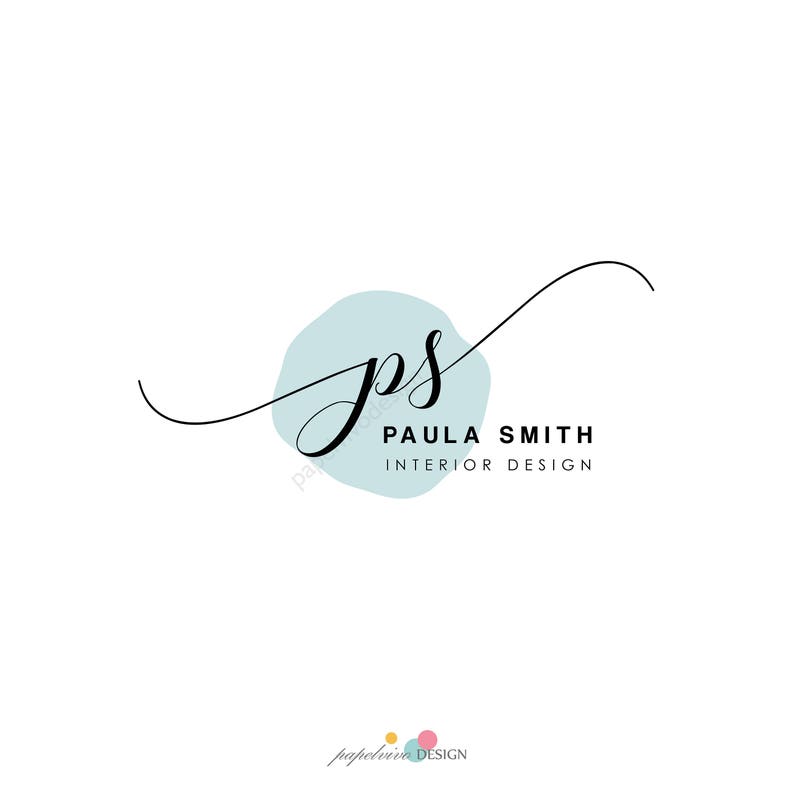 Initials Logo Design Handwritten Logo-premade Logo - Etsy
