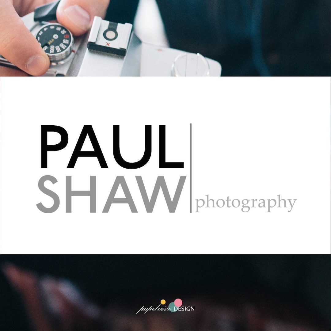 Premade Logo Design / Male Logo Design / Photography Logo / - Etsy