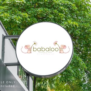 Baby Logo Design With Mice, Children Boutique Branding, Baby Business ...