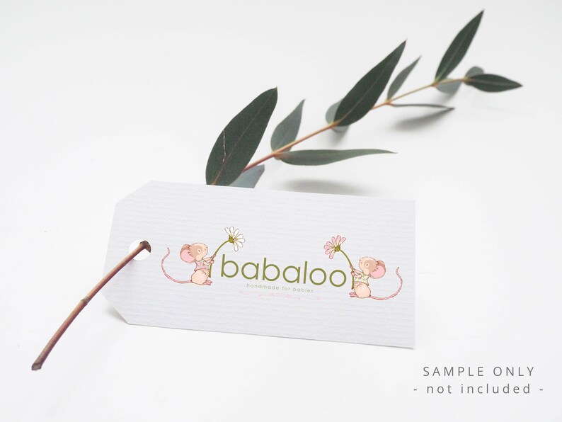 Baby Logo Design With Mice Children Boutique Branding Baby - Etsy