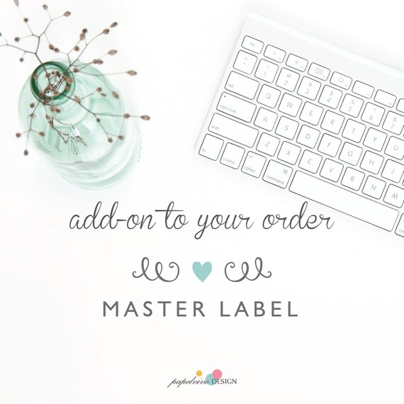 Master Label Design Add-on Premade Logo Design Custom Logo | Etsy