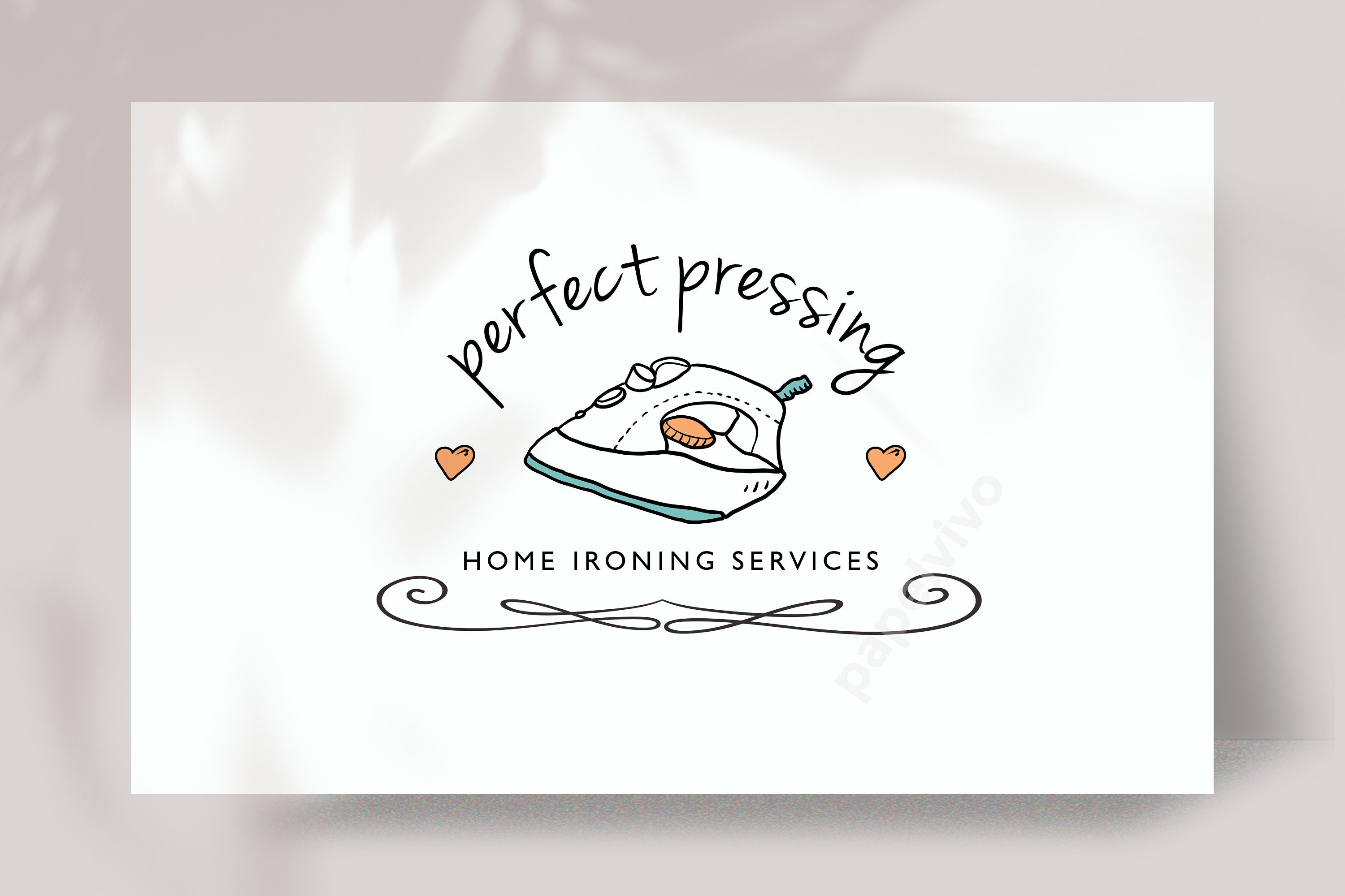 Cleaning Logo Design Ironing Services Logo Housekeeping - Etsy UK