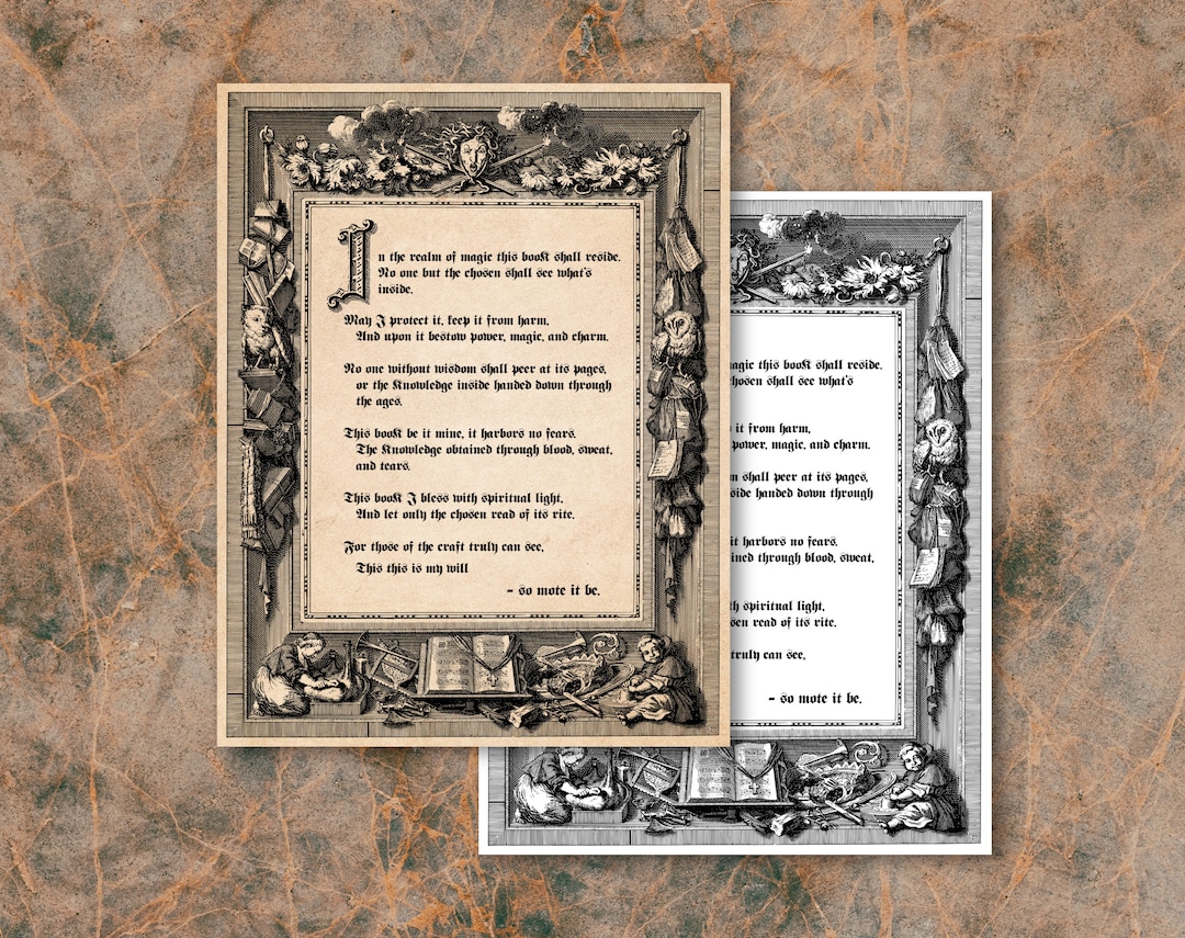 Book of Shadows Blessing, Book of Shadows, Book of Shadows Page ...