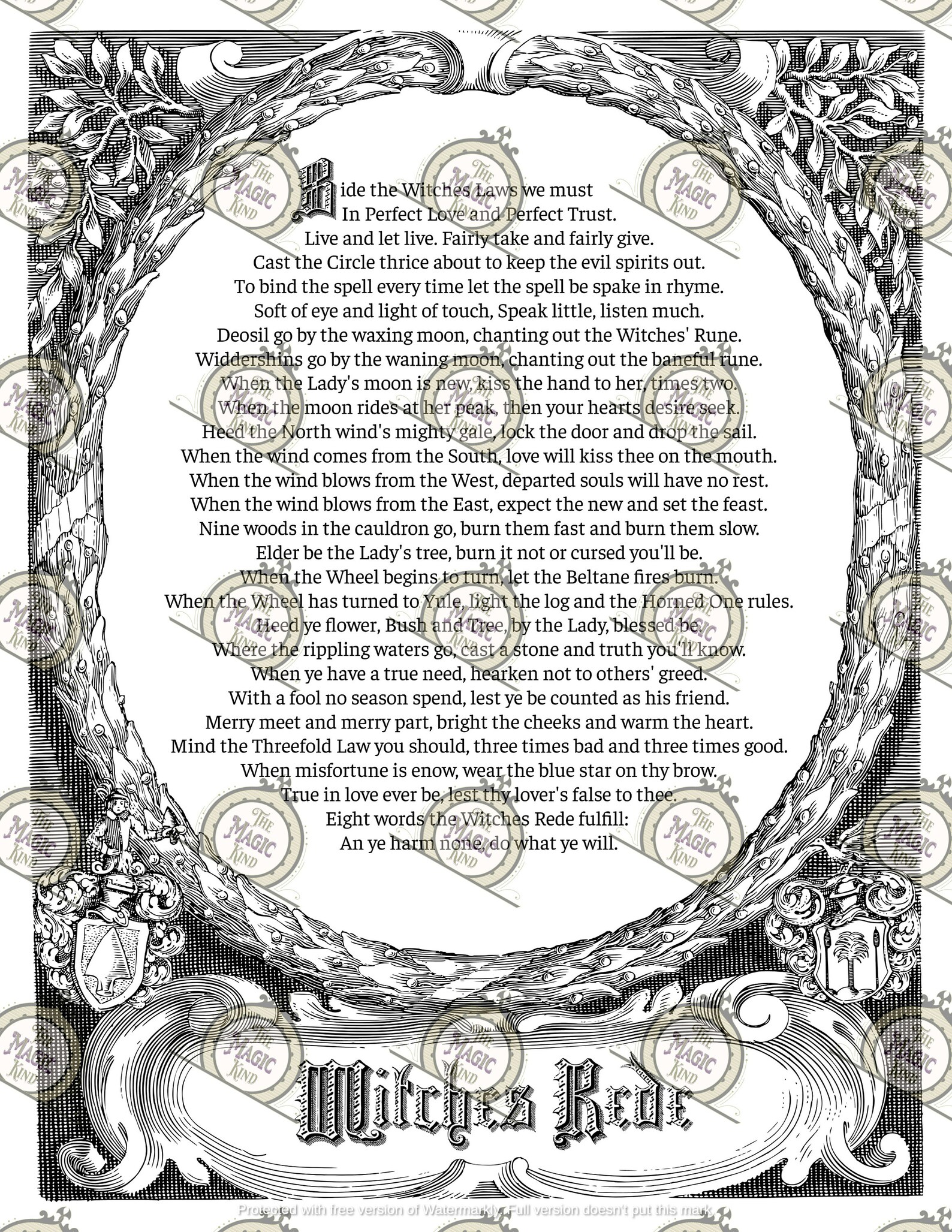 Wiccan Rede, Witches Rede, Book of Shadows, Book of Shadows Page ...