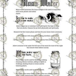 How to Make Moon Water Moon Water Recipe Moon Water Ritual - Etsy