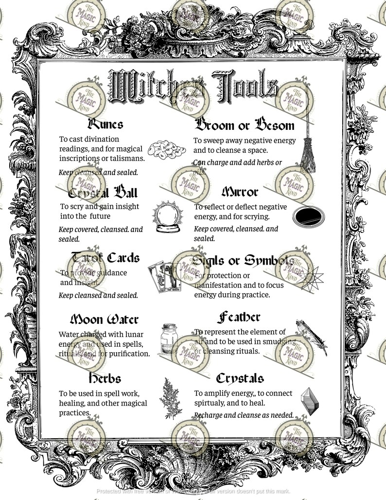 Witches Tools, Tools, Book of Shadows, Book of Shadows Page, Grimoire ...