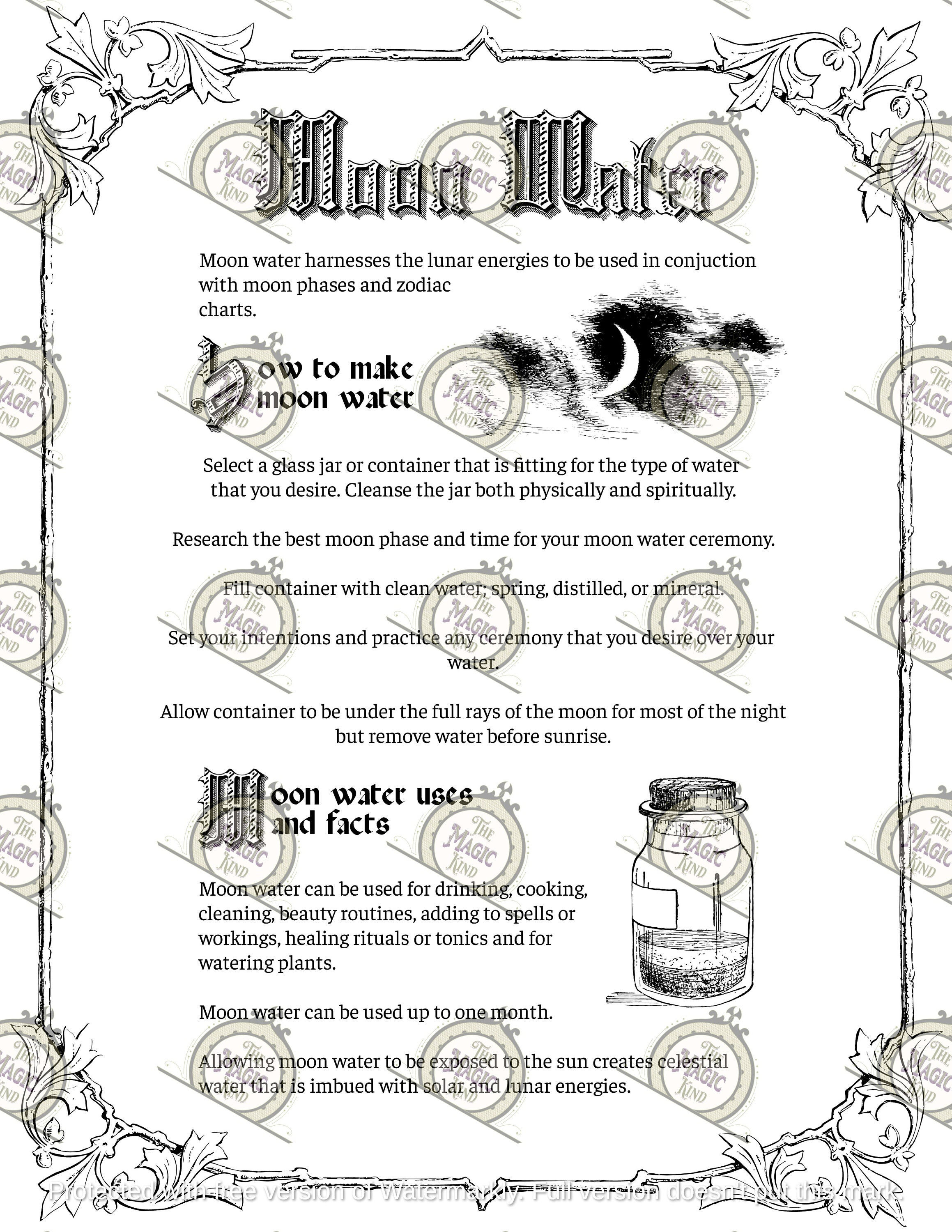 How To Make Moon Water Moon Water Recipe Moon Water Ritual Book Of