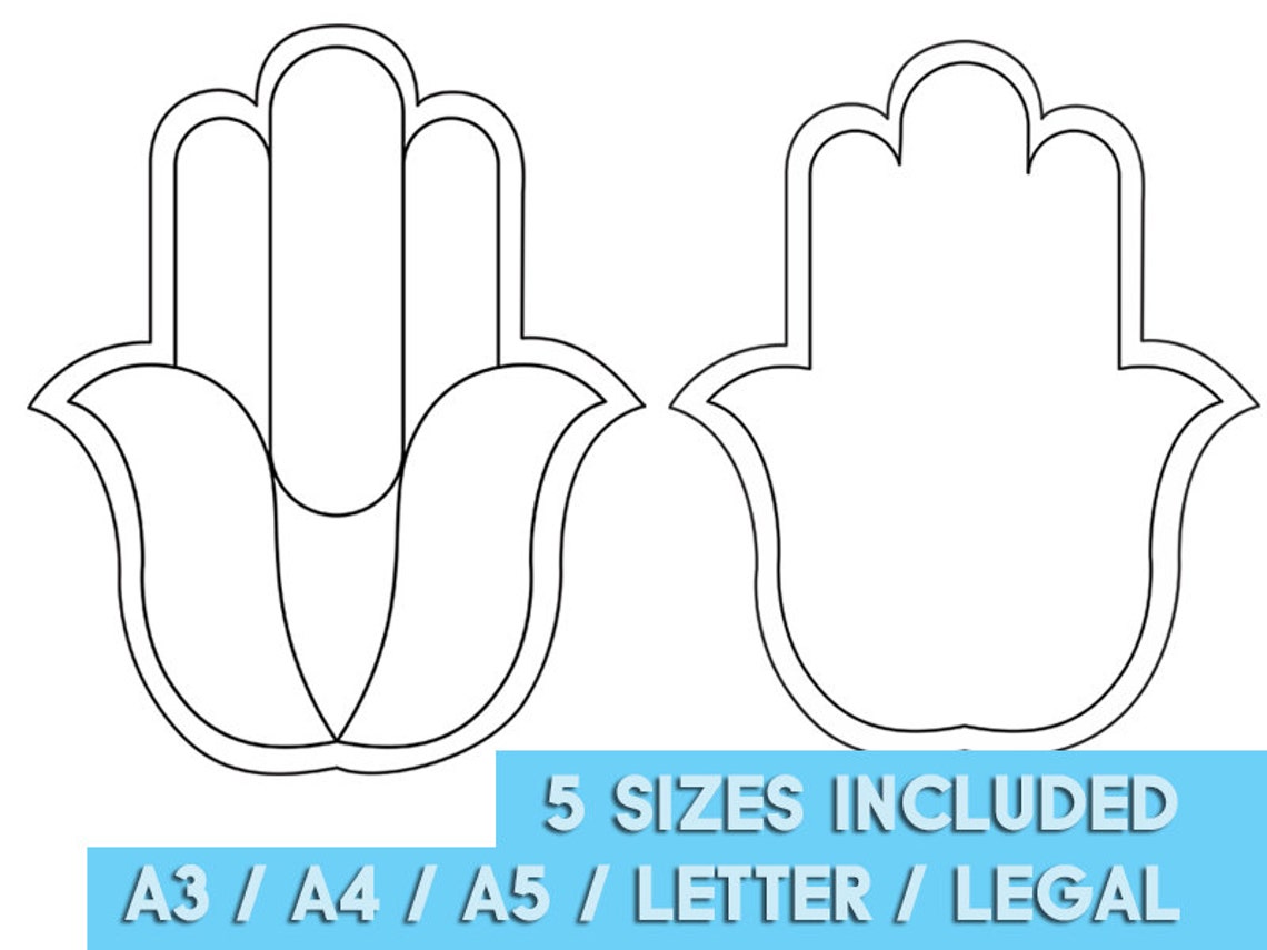 Hamsa Templates to Make Your Own Designs | 6 Beautiful Drawings ...