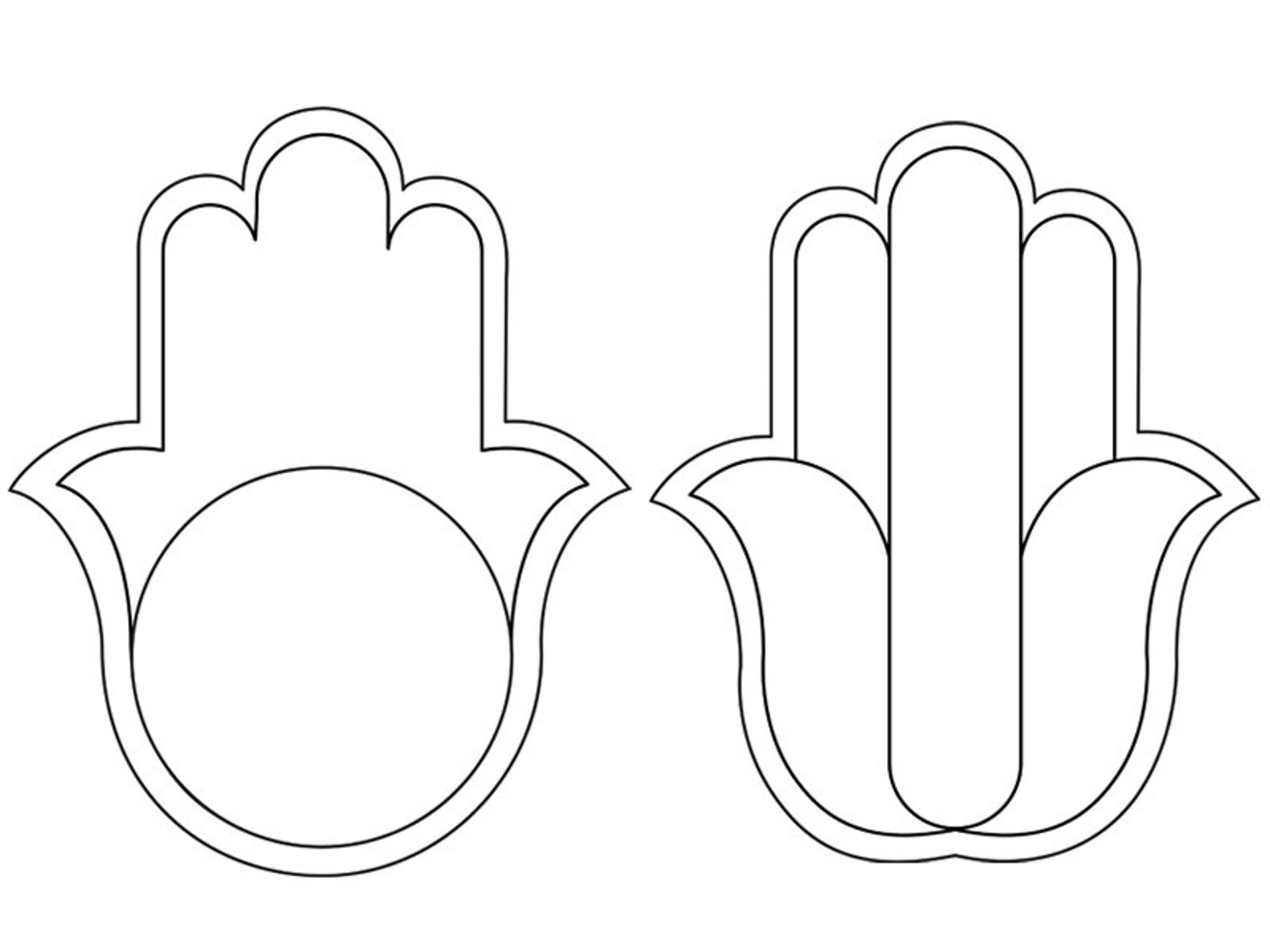 Hamsa Templates to Make Your Own Designs | 6 Beautiful Drawings ...