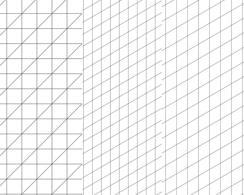 Isometric and Special Coloring Grids - 12 Pages - Make Your Own ...