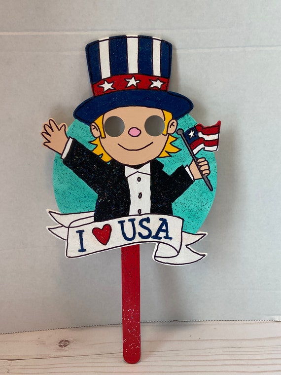 Kids Masks Uncle Sam Mask Children Mask 4th of July Decor | Etsy