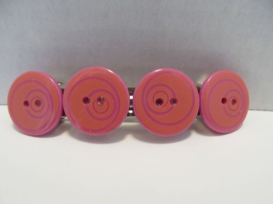 Pink and Purple Swirl Button Barrette- Birthday Gift- Hair Accessories ...