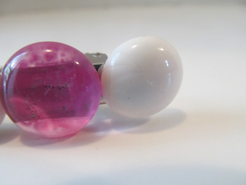 Pink and White Pebble Barrette Pebble Hair Clip Marble Barrette Marble ...