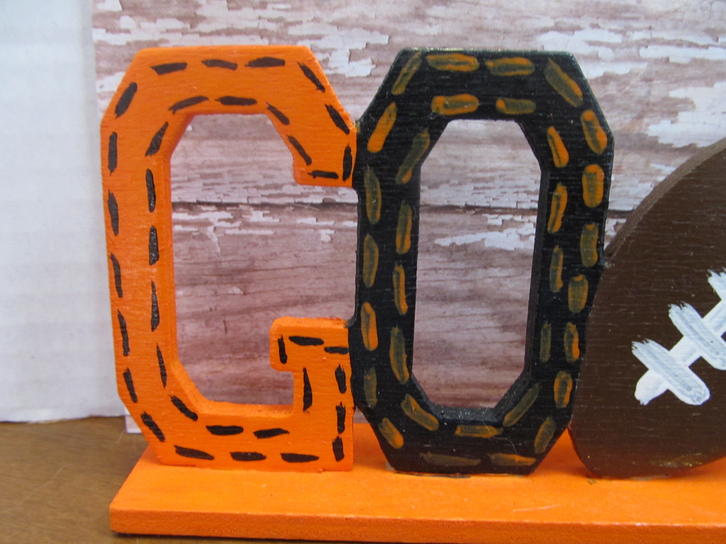 Go Team Sign- Shelf Decor- Table Decor- Football Sign- Gifts for Him ...