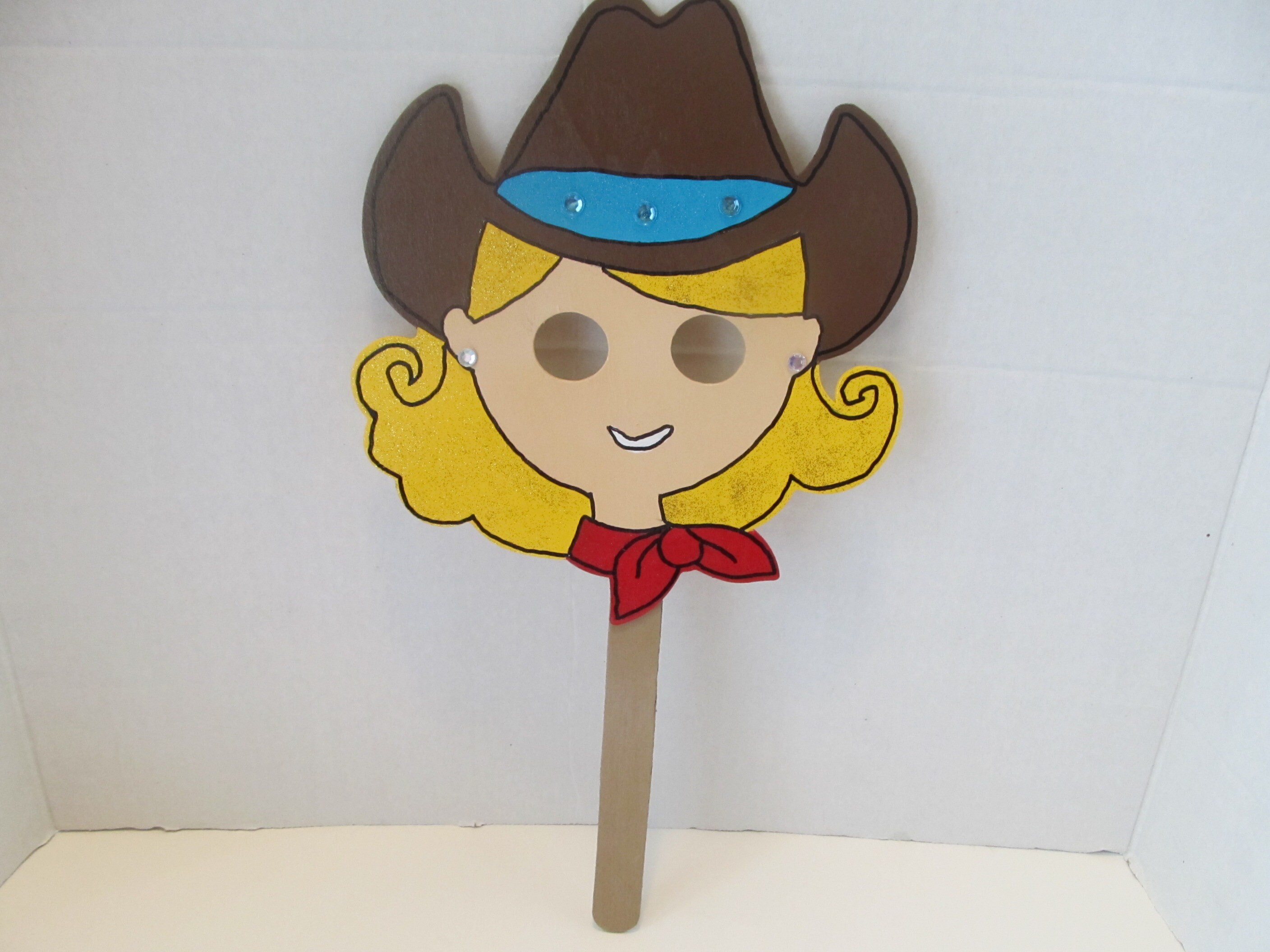 Kids Masks- Cowgirl Mask- Wood Cowgirl Mask- Children Mask- Halloween ...