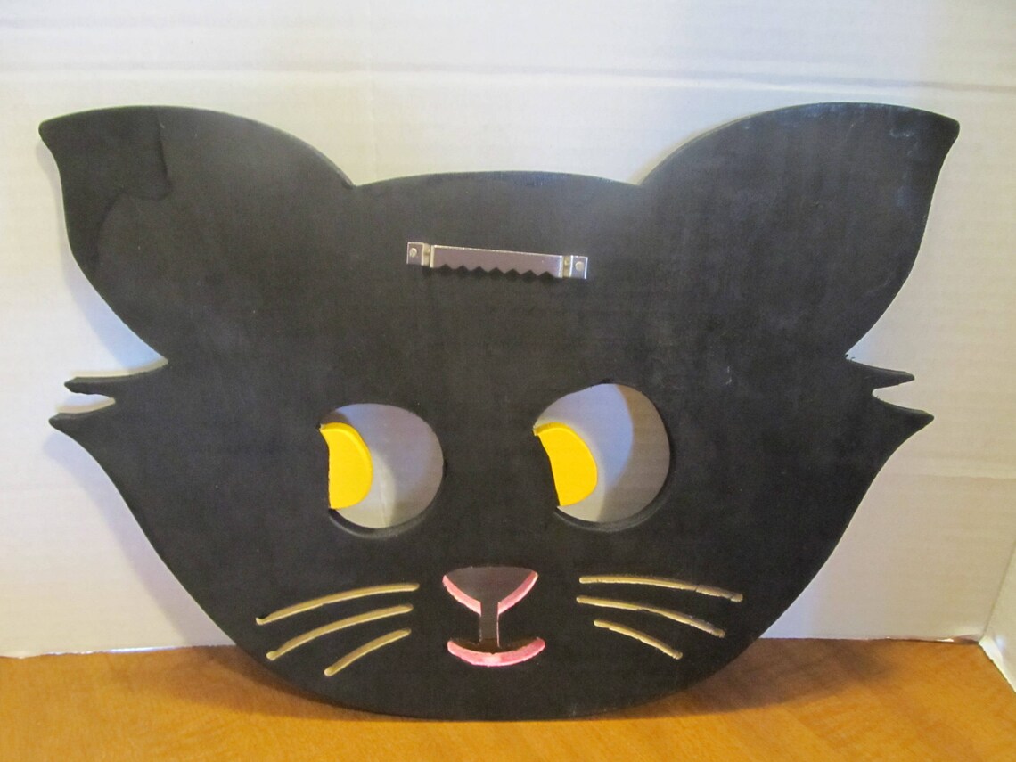 Halloween Black Cat-halloween Decor-halloween Wood - Etsy