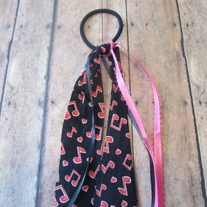 Musical Notes Hair Tie Ponytail Holder Hair Accessories Girls Hair Ties ...