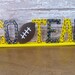 Purple and Gold Go Team Sign- Football Sign-table Decor- Shelf Decor ...