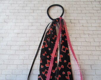 Musical Notes Ribbon Ponytail Holder-hair Tie-birthday | Etsy