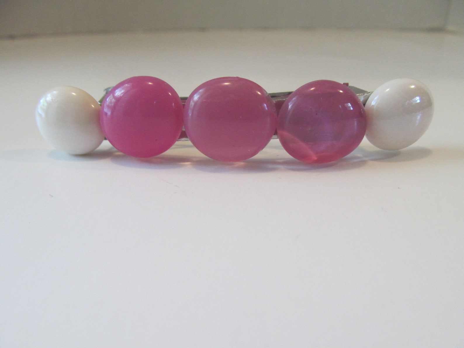Pink White Pebble Barrette Pebble Hair Clip-marble Barrette Marble Hair ...