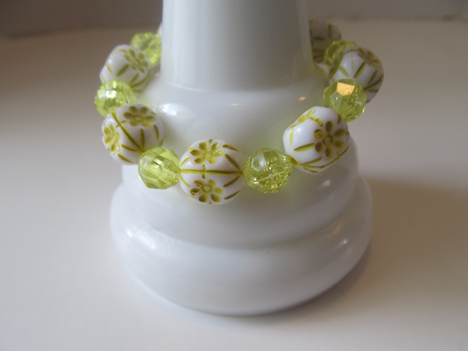 Yellow Flower Bracelet- Beaded Bracelet- Girls Bracelet- Kids Bracelet ...