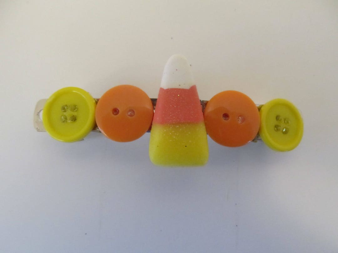 Candy Corn Button Barrette Regalo de cumpleaños Regalos para - Etsy España