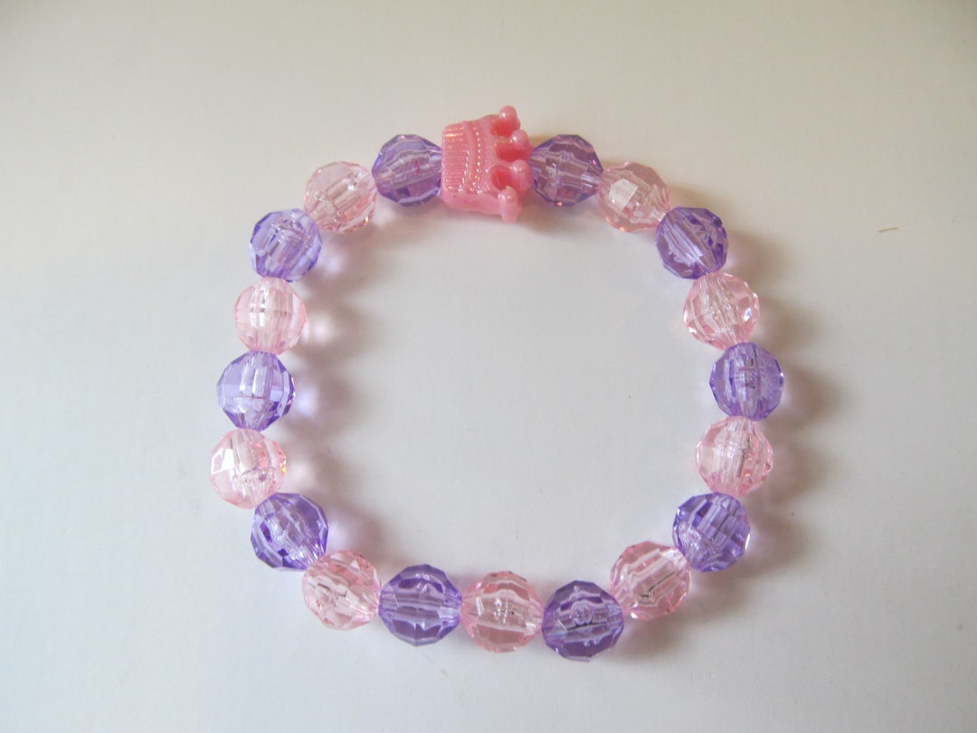 Princess Crown Bracelet- Beaded Bracelet-princess Bracelet- Girls ...