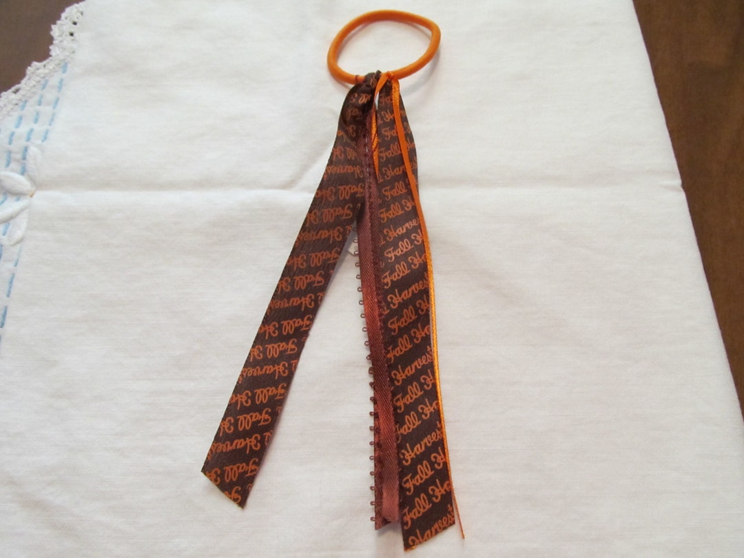 Fall Ribbon Ponytail Holder Hair Tie Birthday Gifts Gifts for Her Gifts ...