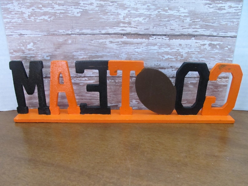 Go Team Sign Shelf Decor Table Decor Football Sign Gifts - Etsy