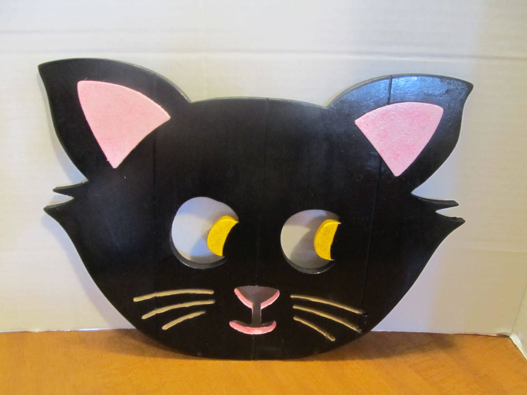 Halloween Black Cat- Halloween Decor- Halloween Wood Decor- Halloween ...