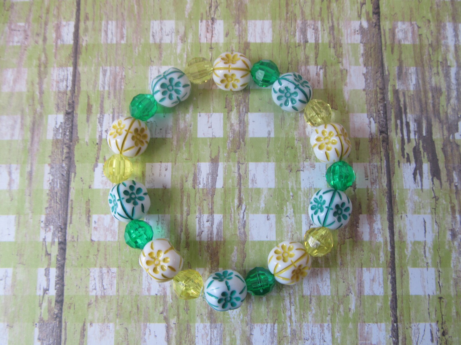 Flower Beaded Bracelet- Teen Bracelet- Womens Bracelet- Beaded Jewelry ...