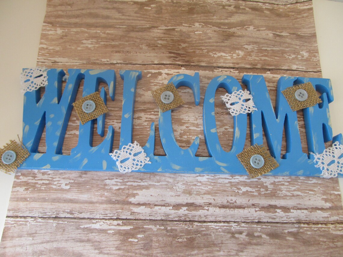 Welcome Sign- Wall Hanging- Wall Decor- Birthday Gift- Gifts for Her ...