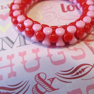 Valentine Beaded Bracelet Tri Bead Bracelet-valentine Gifts Valentine ...