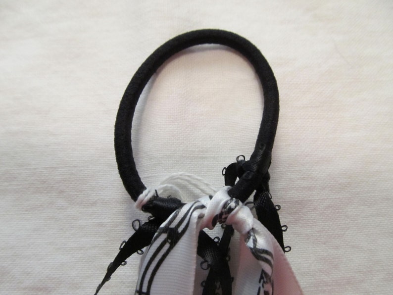 Musical Notes Ribbon Ponytail Holder-hair Tie-birthday - Etsy