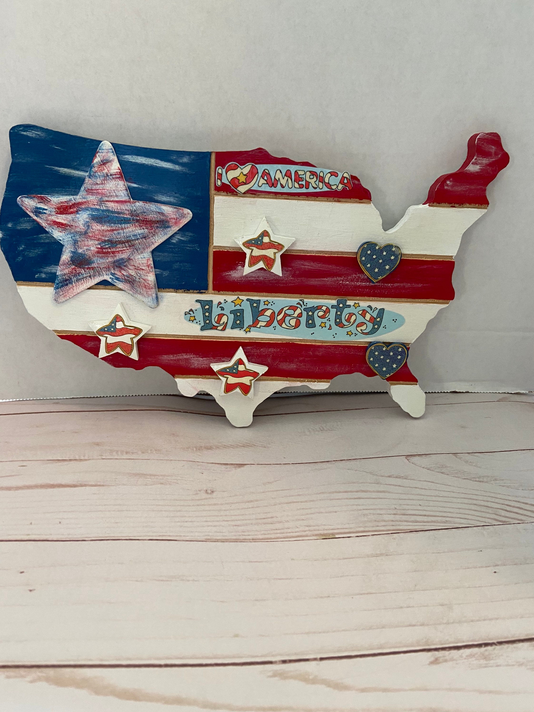 Patriotic Wall Decor United States Wall Hanging Patriotic - Etsy Patriotic Wall Decor United States Wall Hanging Patriotic - Etsy