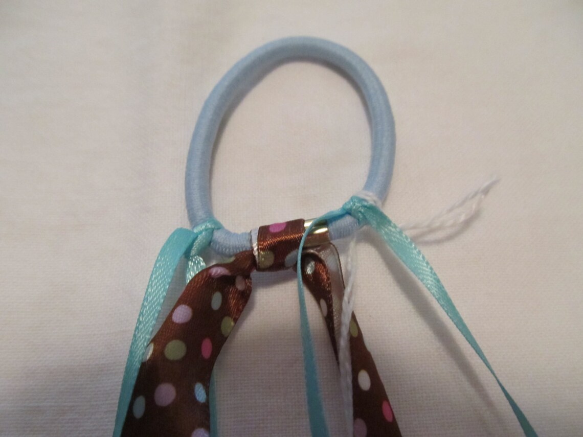 Polka Dot Ribbon Ponytail Holder Hair Tie Birthday Gift - Etsy