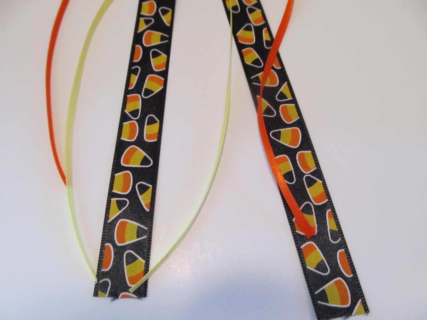 Halloween Candy Corn Ribbon Ponytail Holder Hair Tie Gifts - Etsy